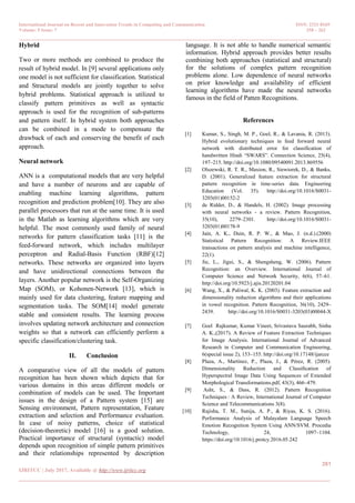 A Survey on the Use of Pattern Recognition Techniques | PDF | Artificial Intelligence ...