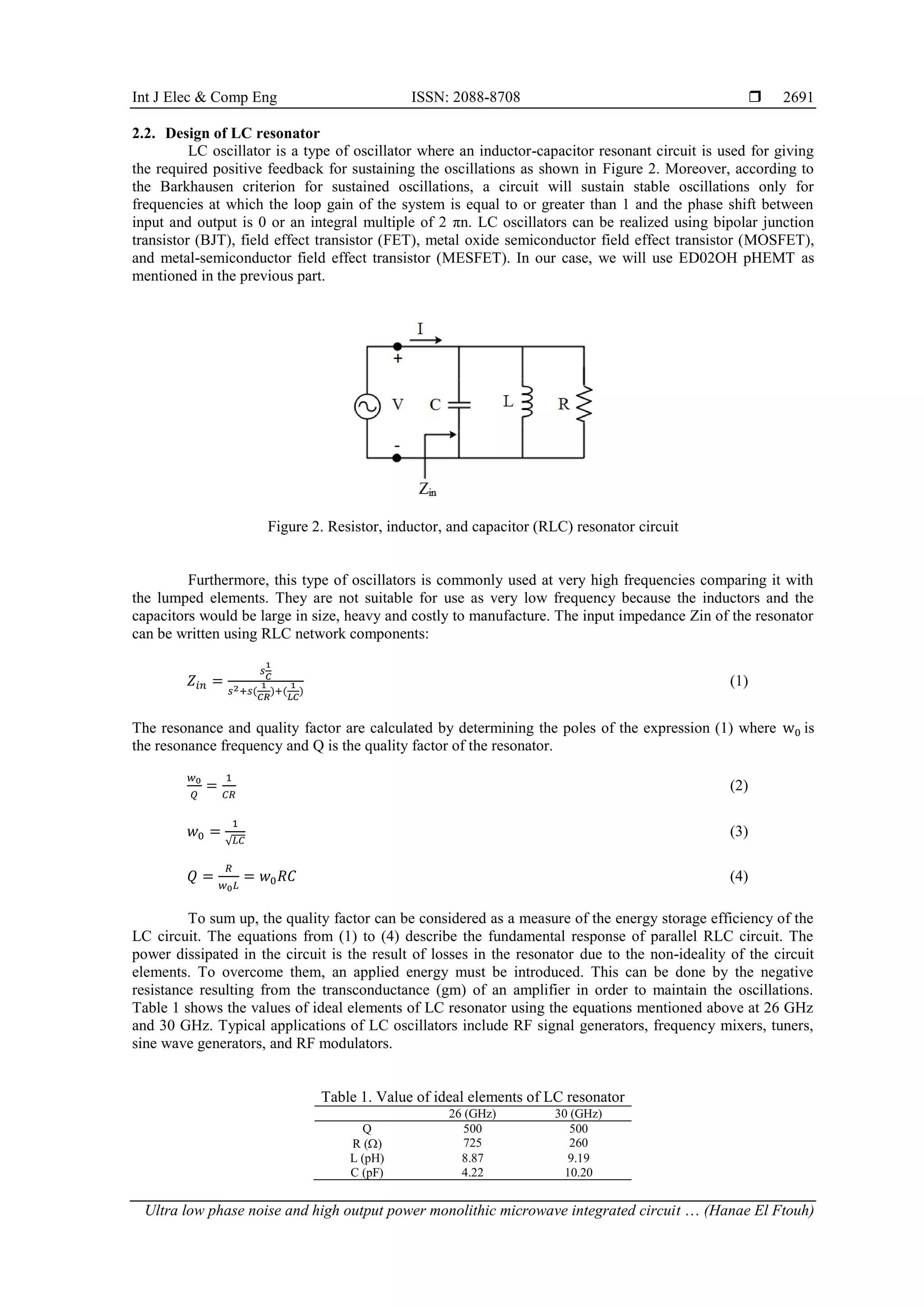 Ultra low phase noise and high output power monolithic microwave ...
