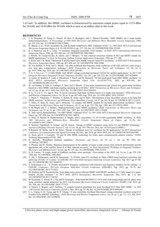 Ultra low phase noise and high output power monolithic microwave integrated circuit oscillator ...