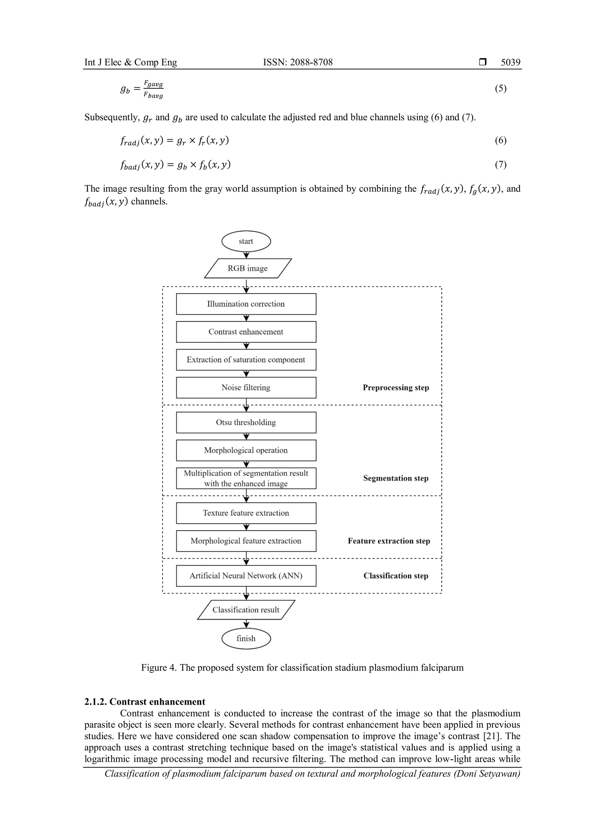 Classification of plasmodium falciparum based on textural and morphological features | PDF