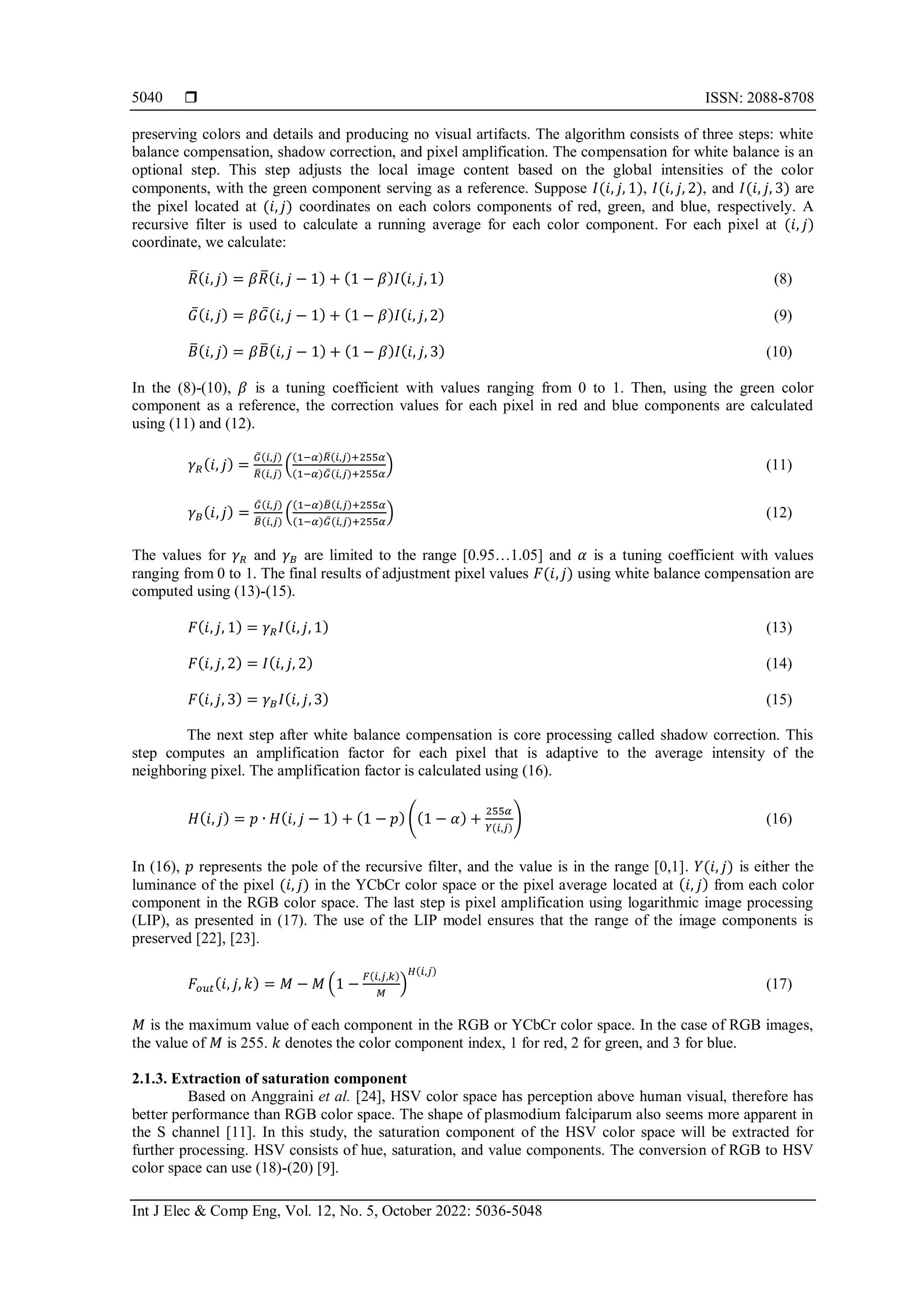 Classification of plasmodium falciparum based on textural and morphological features | PDF
