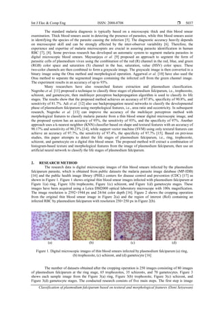 Classification of plasmodium falciparum based on textural and morphological features | PDF