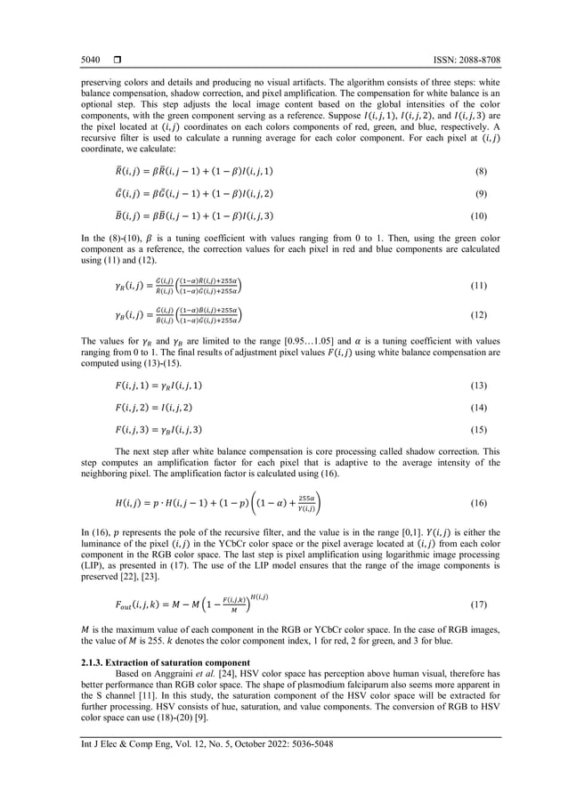 Classification of plasmodium falciparum based on textural and ...