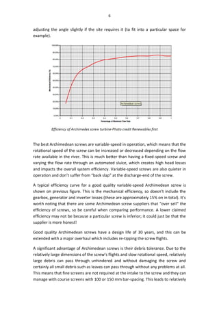 Archimedes Screw as a Low Head Hydropower Generator | PDF