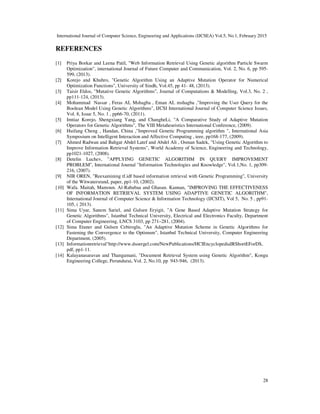 APPLYING GENETIC ALGORITHMS TO INFORMATION RETRIEVAL USING VECTOR SPACE MODEL | PDF