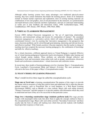 A CONCEPTUAL MODEL FOR VIRTUAL CLASSROOM MANAGEMENT | PDF