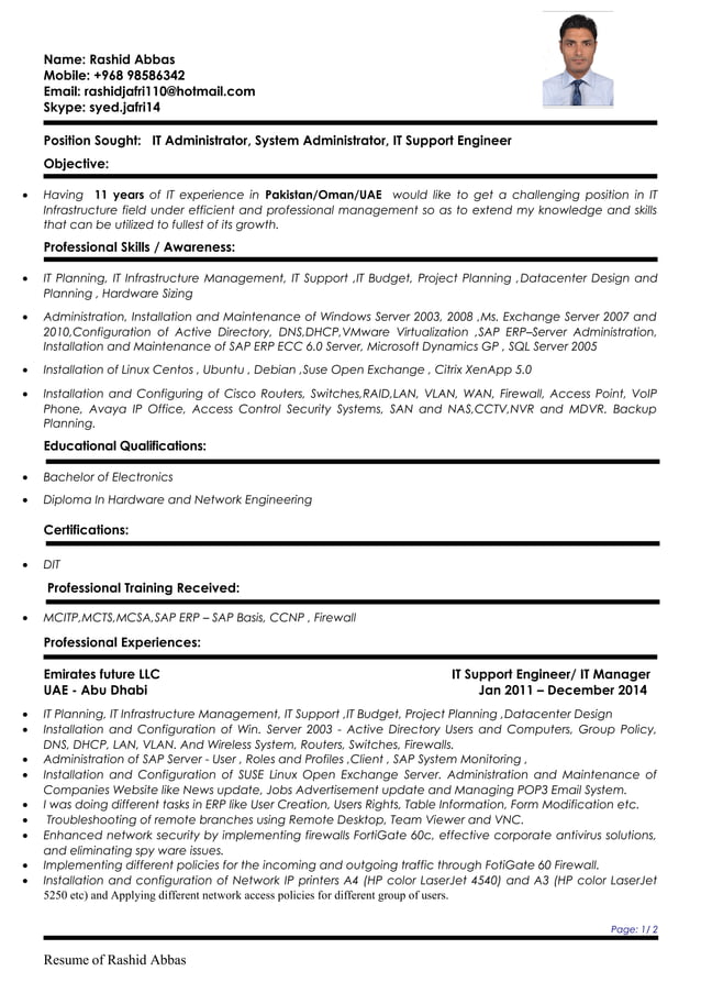 RESUME-Rashid Abbas | PDF