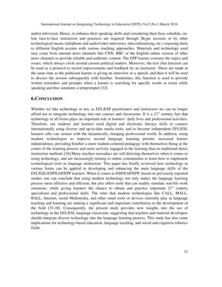 GENERAL IMPACTS OF INTEGRATING ADVANCED AND MODERN TECHNOLOGIES ON ...