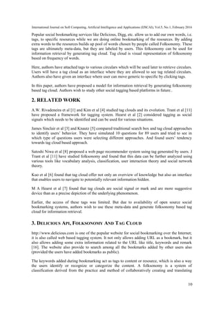 IMPLEMENTATION OF FOLKSONOMY BASED TAG CLOUD MODEL FOR INFORMATION RETRIEVAL FROM DOCUMENT ...