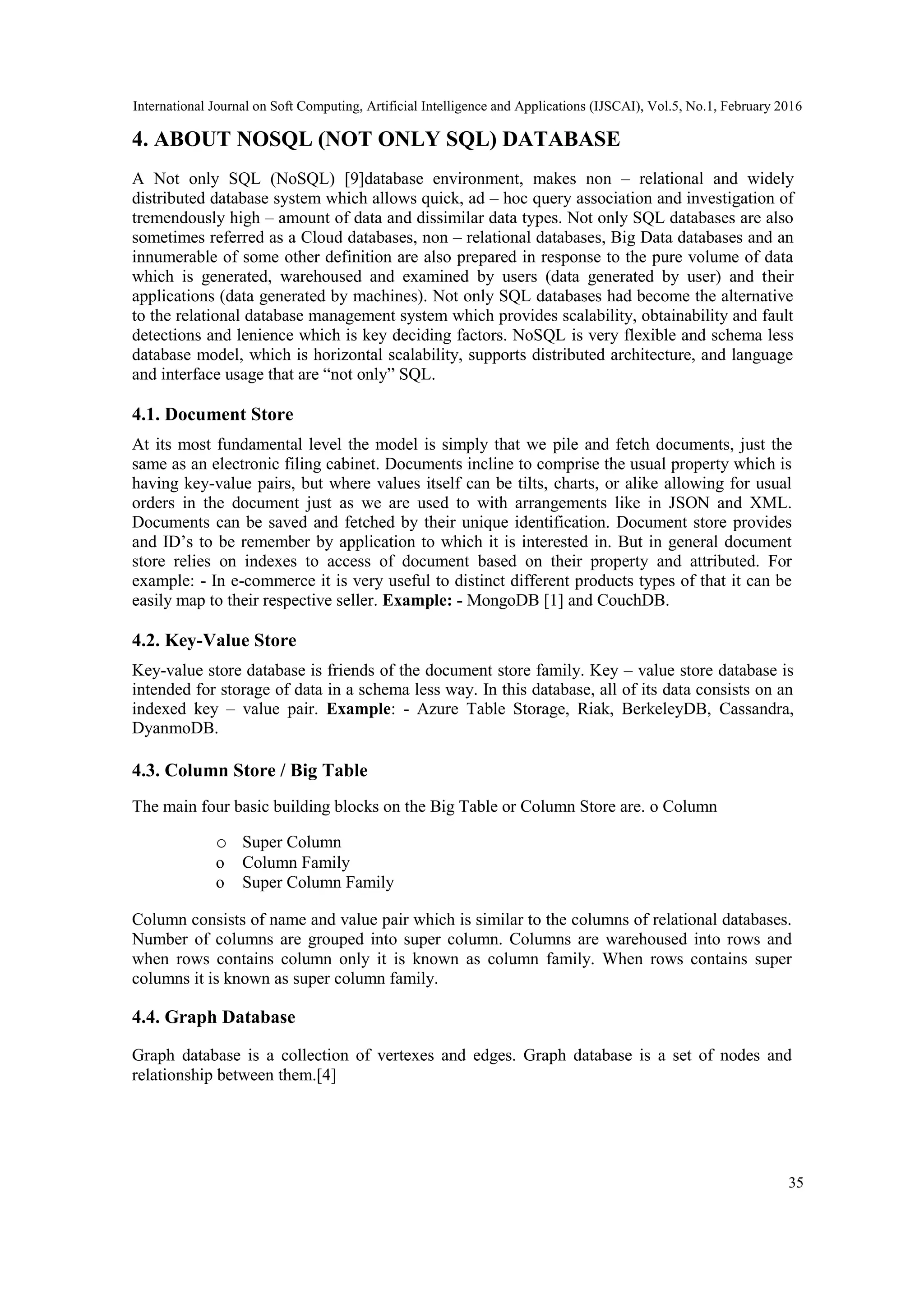 A STUDY ON GRAPH STORAGE DATABASE OF NOSQL | PDF