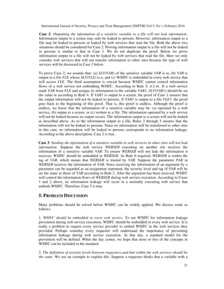 Using Lattice To Dynamically Prevent Information Leakage For Web Services | PDF