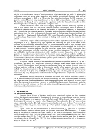 Hovering Control of Quadrotor Based on Fuzzy Logic | PDF | Radio Control | Hobbies & Interests