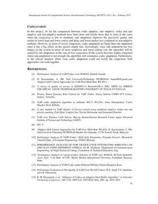 CASE STUDY FOR PERFORMANCE ANALYSIS OF VOIP CODECS IN NON-MOBILITY ...