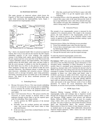 Boosting the Capacity of Web based Steganography by Utilizing Html Space Codes: A blind ...