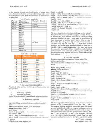 Boosting the Capacity of Web based Steganography by Utilizing Html Space Codes: A blind ...