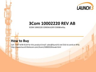 3Com 10002220 REV AB | PPT