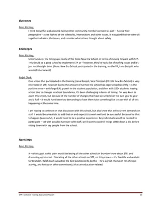 STP Training Evaluation - Final Summary (MGiller) | PDF