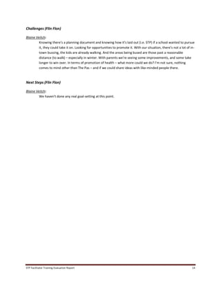 STP Training Evaluation - Final Summary (MGiller) | PDF