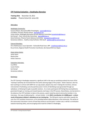 STP Training Evaluation - Final Summary (MGiller) | PDF