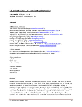 STP Training Evaluation - Final Summary (MGiller) | PDF