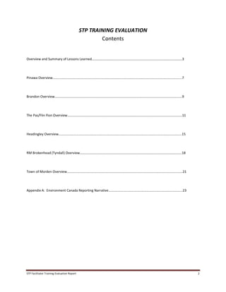 STP Training Evaluation - Final Summary (MGiller) | PDF