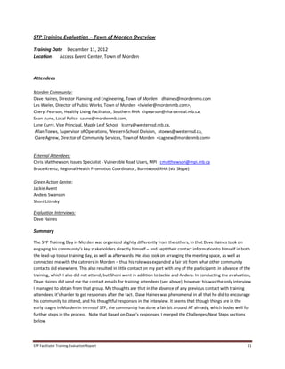 STP Training Evaluation - Final Summary (MGiller) | PDF