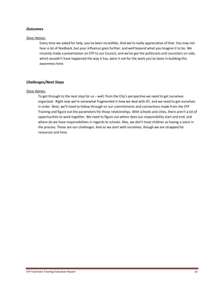 STP Training Evaluation - Final Summary (MGiller) | PDF