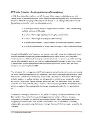 STP Training Evaluation - Final Summary (MGiller) | PDF
