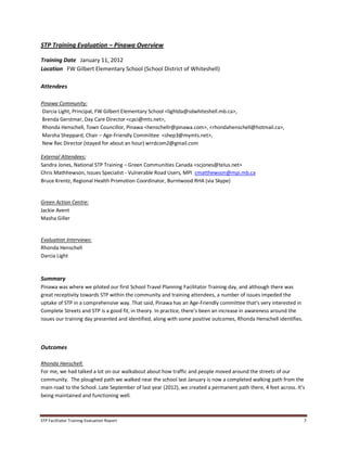 STP Training Evaluation - Final Summary (MGiller) | PDF