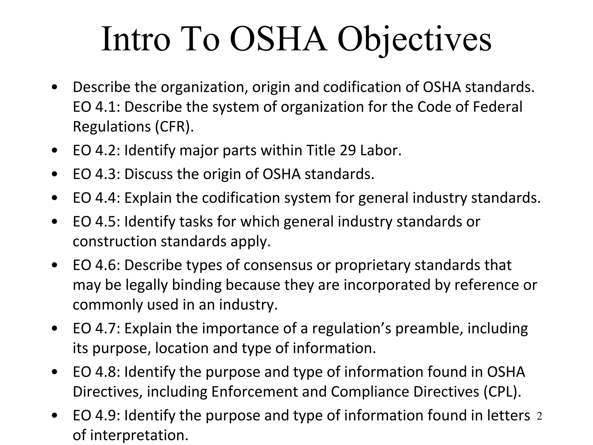 Introduction to OSHA | PPTX