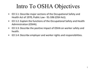 Introduction to OSHA | PPTX