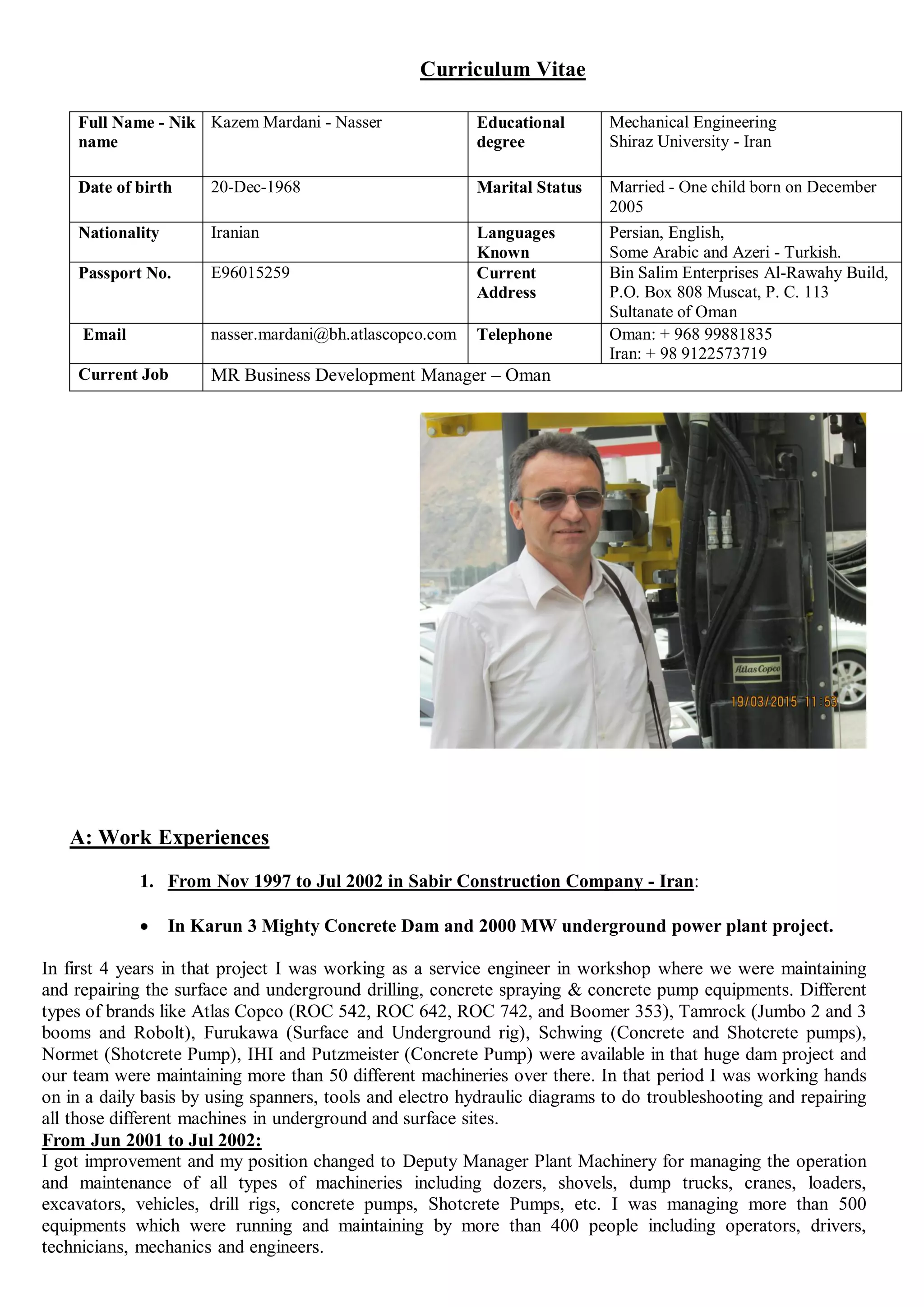 Nasser Mardani-CV-Jan 2016 | PDF