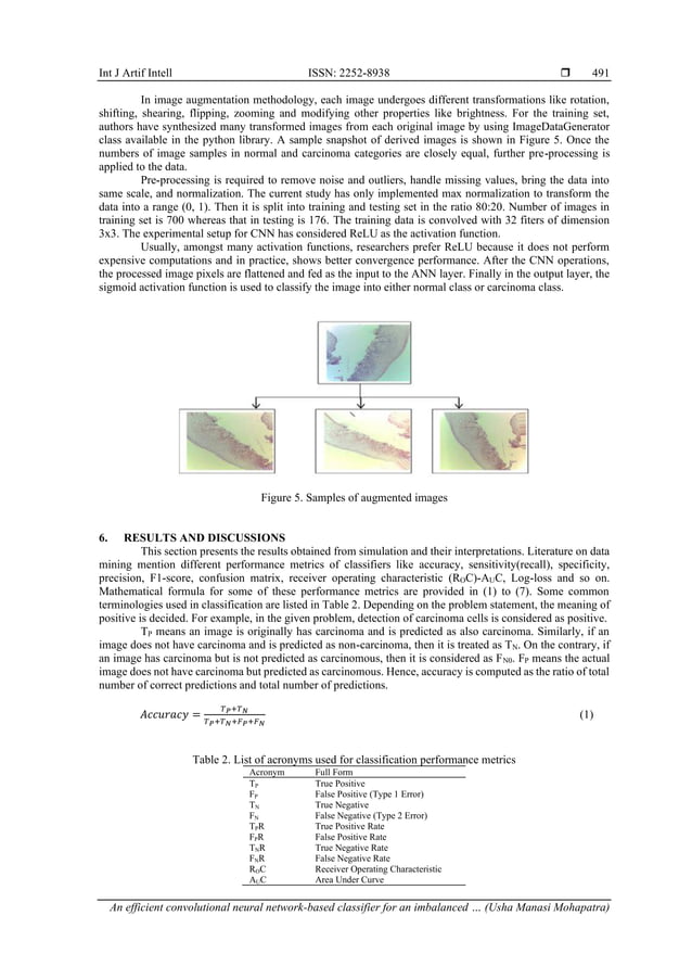 An efficient convolutional neural network-based classifier for an imbalanced oral squamous ...