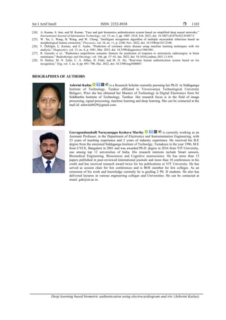 Deep learning based biometric authentication using electrocardiogram and iris | PDF