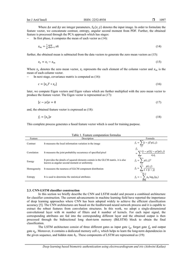 Deep learning based biometric authentication using electrocardiogram and iris | PDF