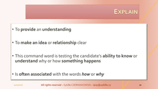 Nebosh command words | PPTX | Medical Health