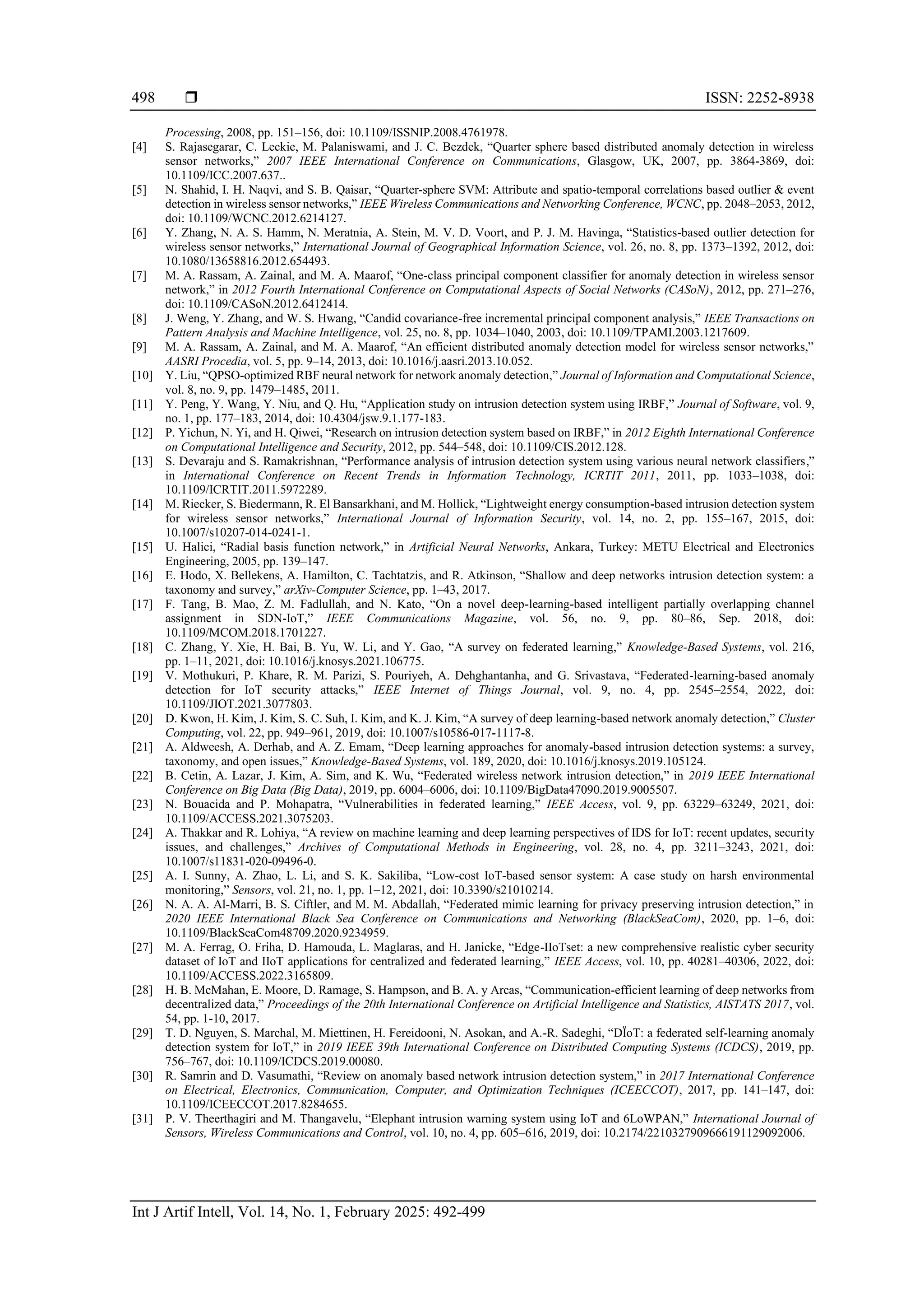 Hybrid intrusion detection model for hierarchical wireless sensor network using federated ...