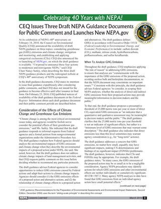 March 2010 - DOE-NEPA Lessons Learned | PDF