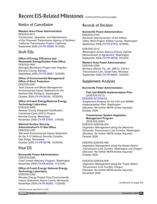 Dec. 2009 - DOE-NEPA Lessons Learned | PDF