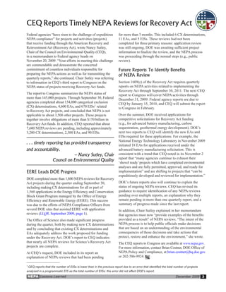 Dec. 2009 - DOE-NEPA Lessons Learned | PDF