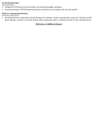 Tom Syster Resume V.2.0 | DOCX | Business | Business and Finance