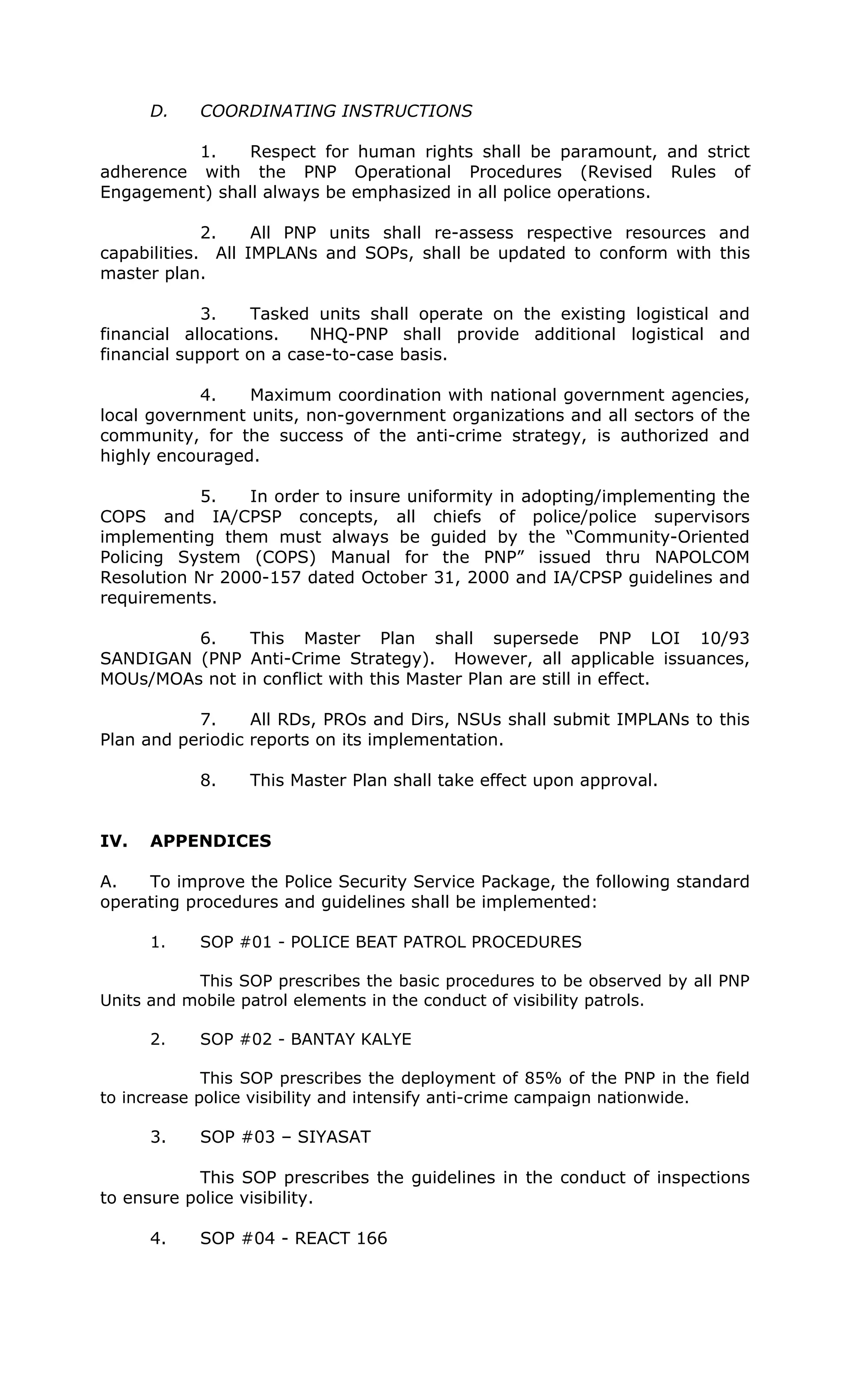 PNP MASTER PLANS | PDF