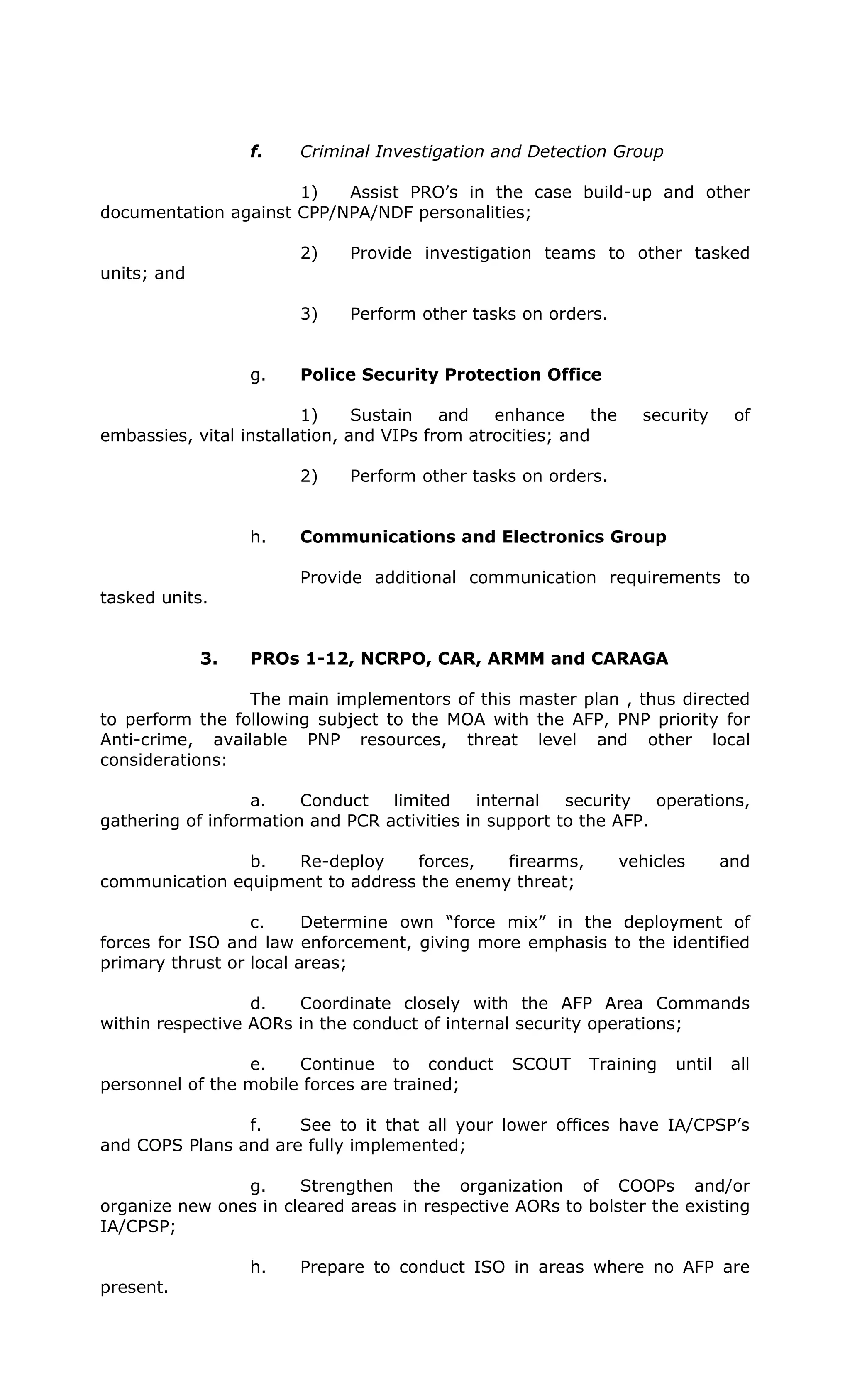 PNP MASTER PLANS | PDF