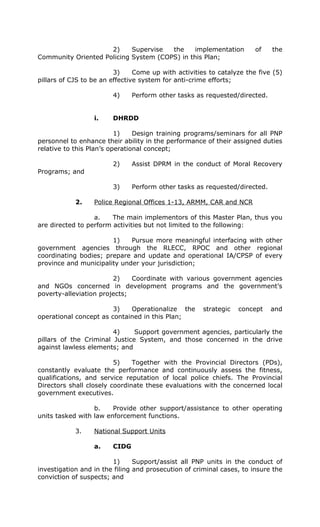 PNP MASTER PLANS | PDF