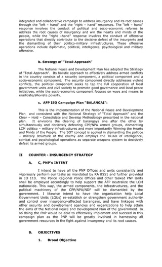 PNP MASTER PLANS | PDF