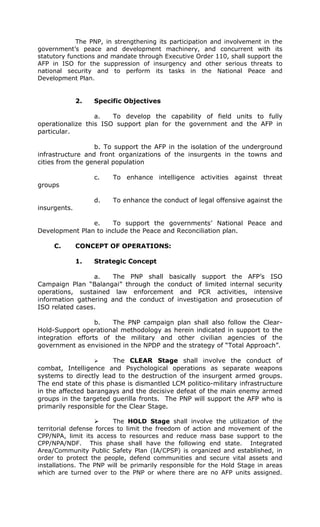 PNP MASTER PLANS | PDF