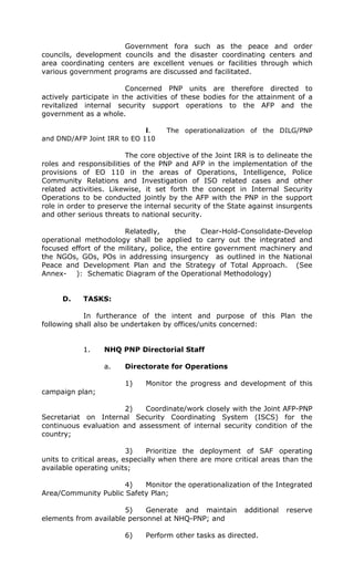 PNP MASTER PLANS | PDF