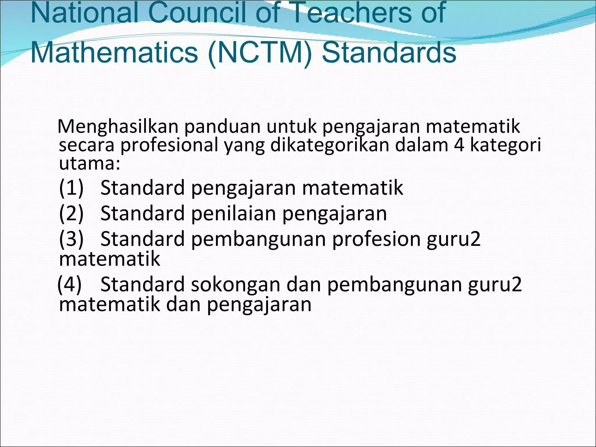 51280857 influences-on-malaysian-mathematics-curriculum22 | PPT