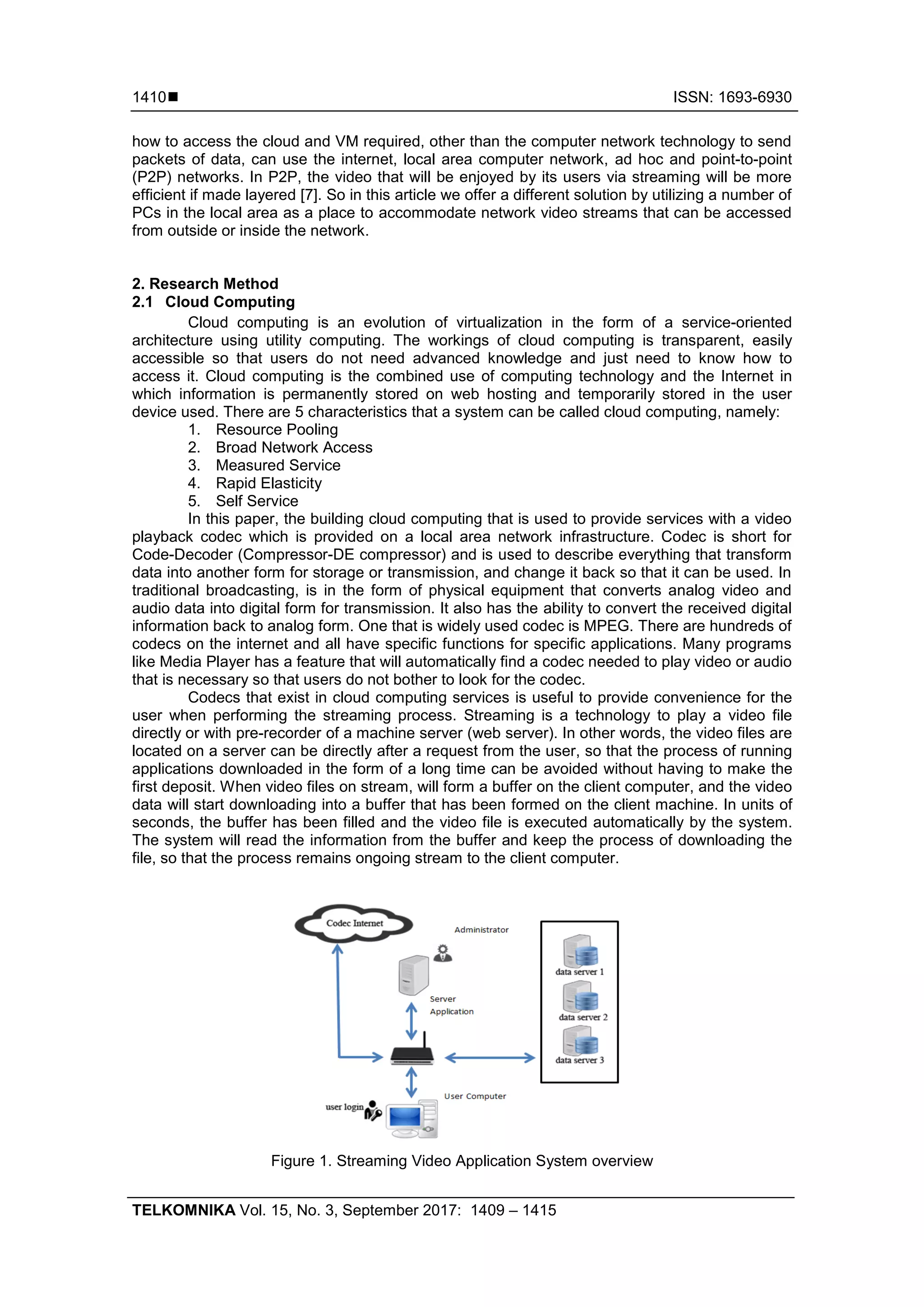Use of Automation Codecs Streaming Video Applications Based on Cloud ... Use of Automation Codecs Streaming Video Applications Based on Cloud ...