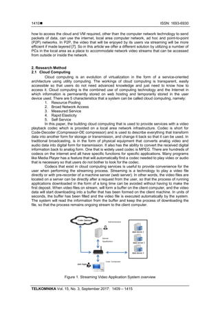 Use of Automation Codecs Streaming Video Applications Based on Cloud Computing | PDF | Cloud ...